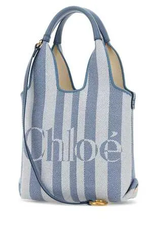 Chloé Embroidered Canvas Stripy Handbag - Multicolor