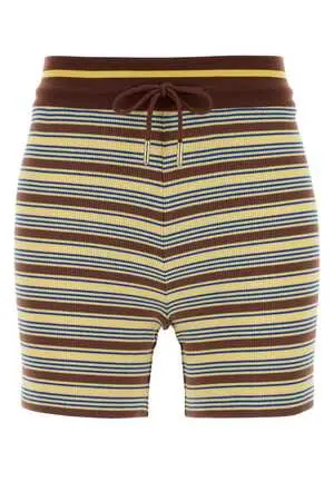 Fendi Embroidered Stretch Cotton Shorts