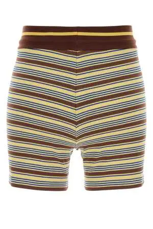 Fendi Embroidered Stretch Cotton Shorts