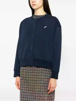 AGNES B. Logo-embroidered Track Cardigan