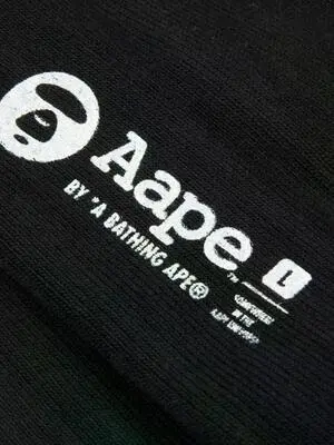AAPE BY *A BATHING APE Moonface-logo Striped-detail Socks