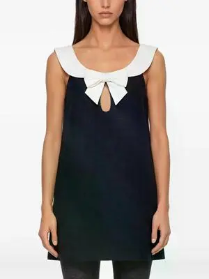 SHUSHU/TONG Bow-detail Peter Pan-collar Mini Dress