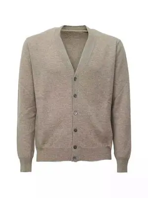 FILIPPO DE LAURENTIIS Button-up Fine-knit Cardigan - Neutrals