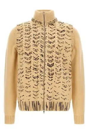 MAISON MARGIELA Openwork Knit Cardigan - Beige