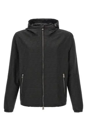 Fendi Ff Jacquard Jacket - Black