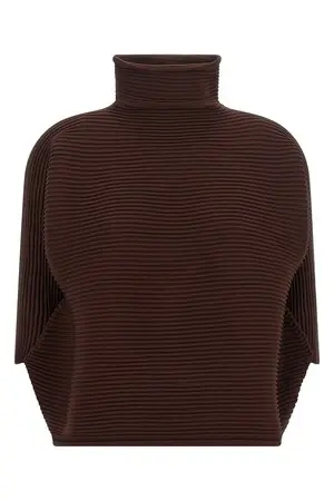 Issey Miyake Zig Zag Knit' Blouse - Brown