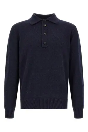Zegna Wool And Cashmere Polo Shirt - Blue