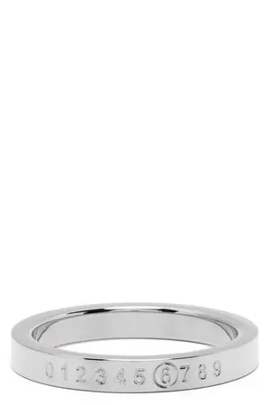 MAISON MARGIELA Minimal Logo' Ring - Silver