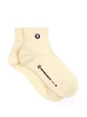 AAPE BY *A BATHING APE Logo-embroidered Ribbed-knit Socks