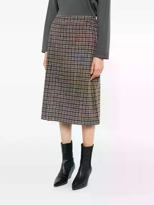 AGNES B. Flannel Wrap Skirt
