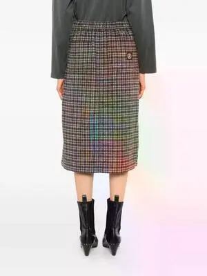 AGNES B. Flannel Wrap Skirt
