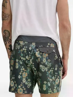 Hurley Floral-print Drawstring Swim Shorts - Grey