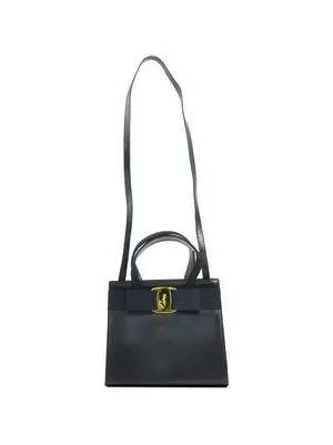 FERRAGAMO 2000-2026 Leather Vara Bow Satchel - Black