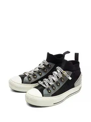 Dior Walk'n' Stretch-knit High-top Sneakers