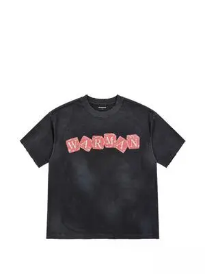 WARMAN Logo-print Distressed T-shirt