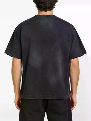 WARMAN Logo-print Distressed T-shirt