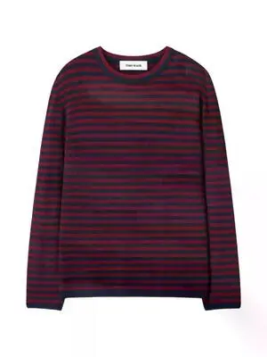 TONYWACK Striped Crew-neck Sweater - Red