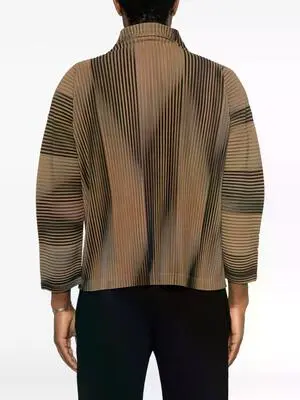 Issey Miyake Plissé-effect Gradient Top - Brown