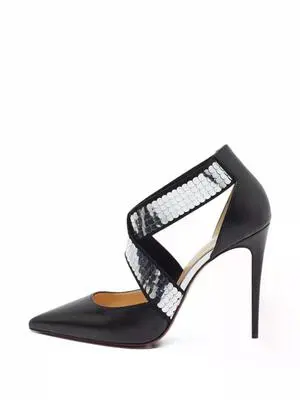 CHRISTIAN LOUBOUTIN Jeres Sequin Crossover Pumps
