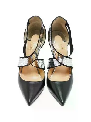 CHRISTIAN LOUBOUTIN Jeres Sequin Crossover Pumps