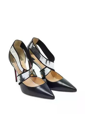 CHRISTIAN LOUBOUTIN Jeres Sequin Crossover Pumps