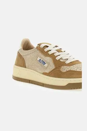 AUTRY Sneakers Medalist Low In Suede Laminato E Pelle