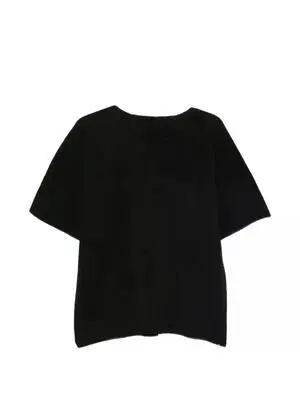 Issey Miyake Round-neck Short-sleeve T-shirt - Black