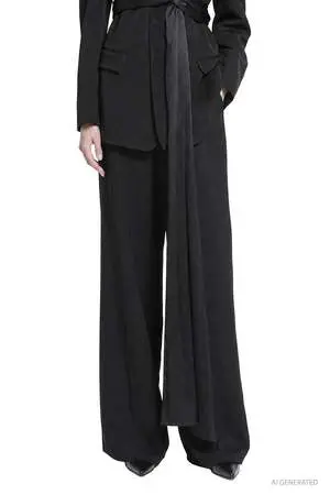 SEBBIE Bryce Wide Trousers - Black