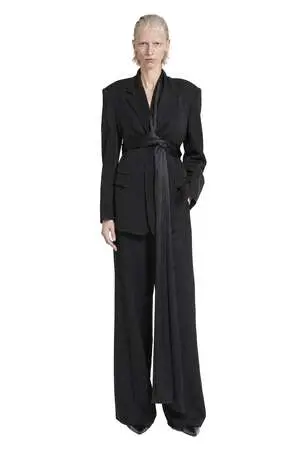 SEBBIE Michelle Blazer With Silk Scarf