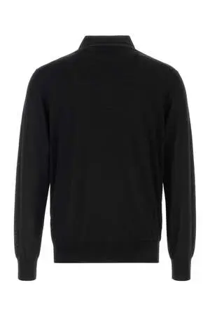 Giorgio Armani Wool Polo Shirt - Black