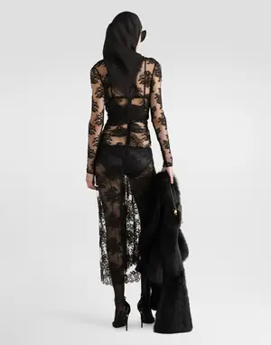 Dolce & Gabbana Lace Dress With Bow
