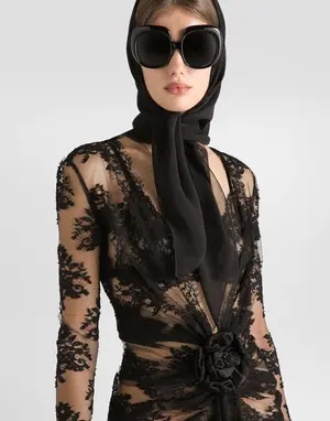 Dolce & Gabbana Lace Dress With Bow