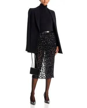 Bardot Sienna Sheer Sequin Midi Skirt