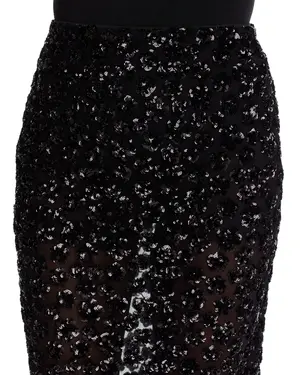 Bardot Sienna Sheer Sequin Midi Skirt