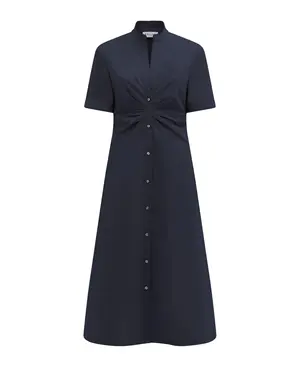 CALLAS MILANO Noor A-line Gathered Front Shirtdress