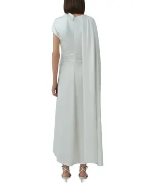 Simkhai Jacka Draped Satin Midi Dress - Ivory