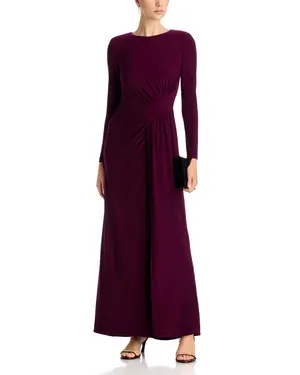 Aqua Long Sleeve Ruched Maxi Dress Exclusive