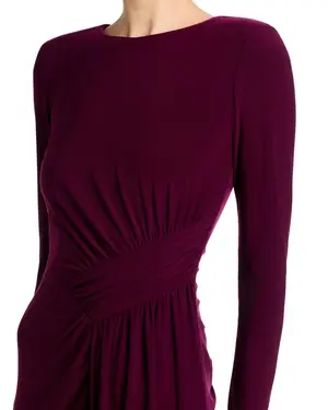 Aqua Long Sleeve Ruched Maxi Dress Exclusive