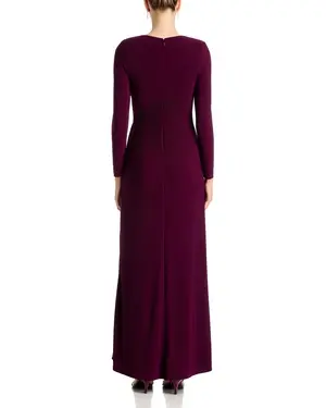 Aqua Long Sleeve Ruched Maxi Dress Exclusive