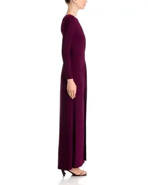 Aqua Long Sleeve Ruched Maxi Dress Exclusive