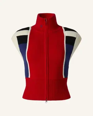Perfect Moment Merino Wool Racer Gilet