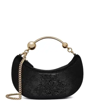 Strathberry Crescent Moon Mini Sequin Crossbody