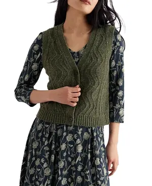 SEASALT CORNWALL Pendouer V-neck Button Up Knitted Vest