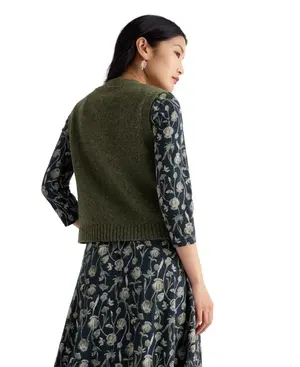 SEASALT CORNWALL Pendouer V-neck Button Up Knitted Vest