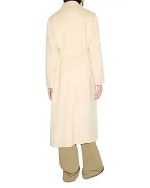 Max & Co. Longrundbl Double Woven Wool Long Coat - Milk