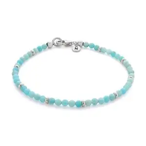 NELLOU JEWELLERY Amazonite Orbit Bracelet - Silver