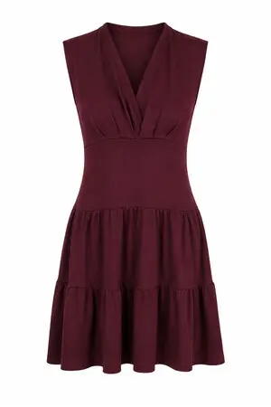 CONQUISTA Draped Bodice Tie Mini Dress