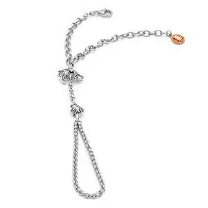 UNALOE Leaf Hand Chain Bracelet – Sterling - Silver