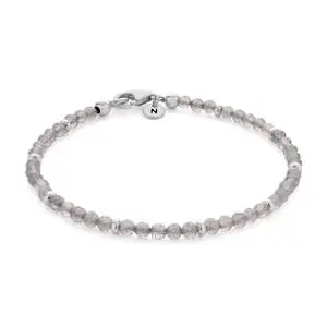 NELLOU JEWELLERY Labradorite Orbit Bracelet - Silver