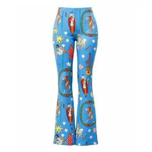 PITAYA YOGA Pixie's Tarot Flared Pants Bamboo - Blue